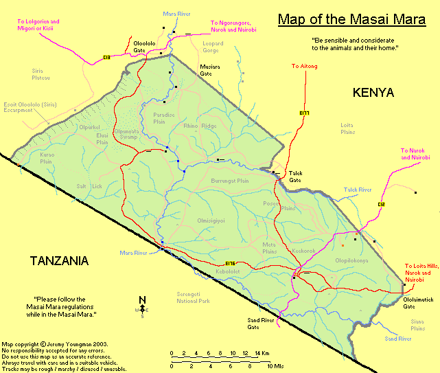 Map of Masai Mara | Maasai Mara Map including Conservancies & Eco System